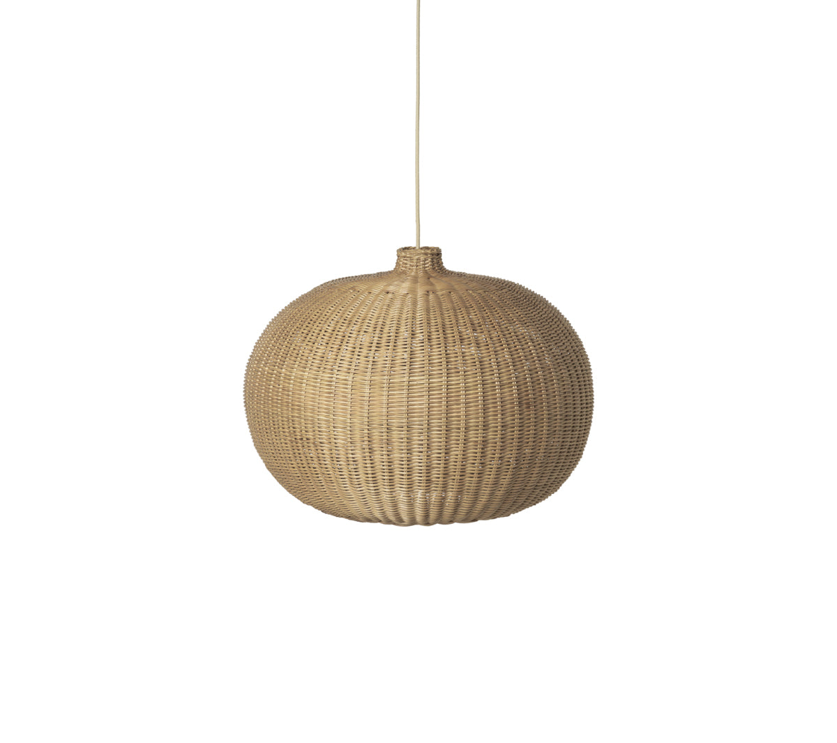 Lampada di design di Ferm Living in rattan Braided Belly Lamp Shade